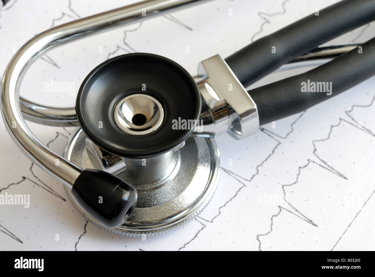 Stethoscope and ECG Stock Photo - Alamy