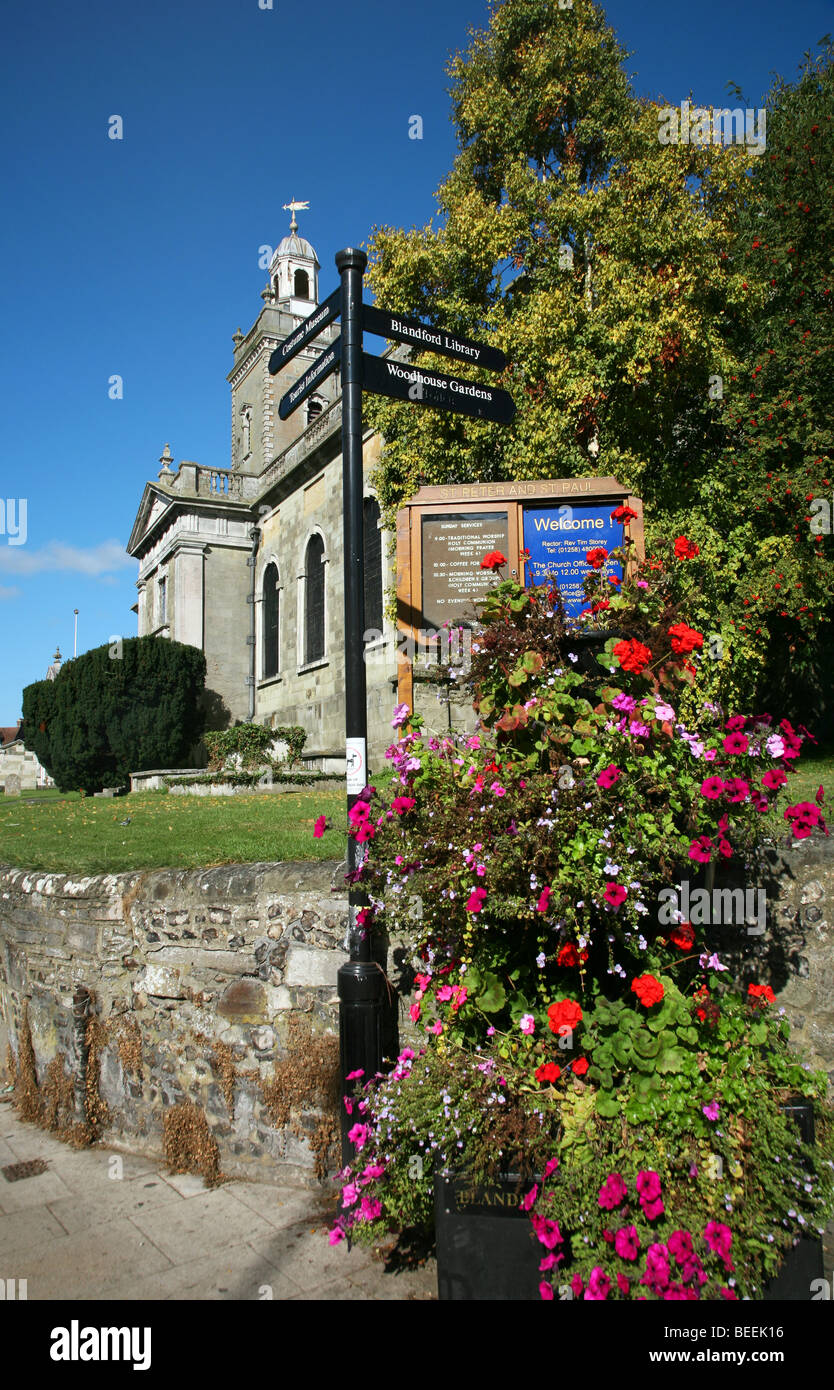 The parish Church of St Peter and St Paul in Blandford Forum, a north ...