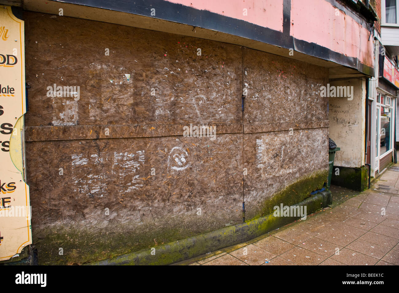 boarded up shops Closed and boarded up shop in Neath South Wales UK ...