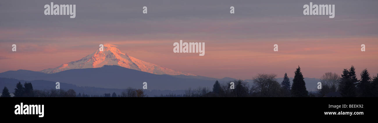 Mount Hood, sunset Stock Photo - Alamy