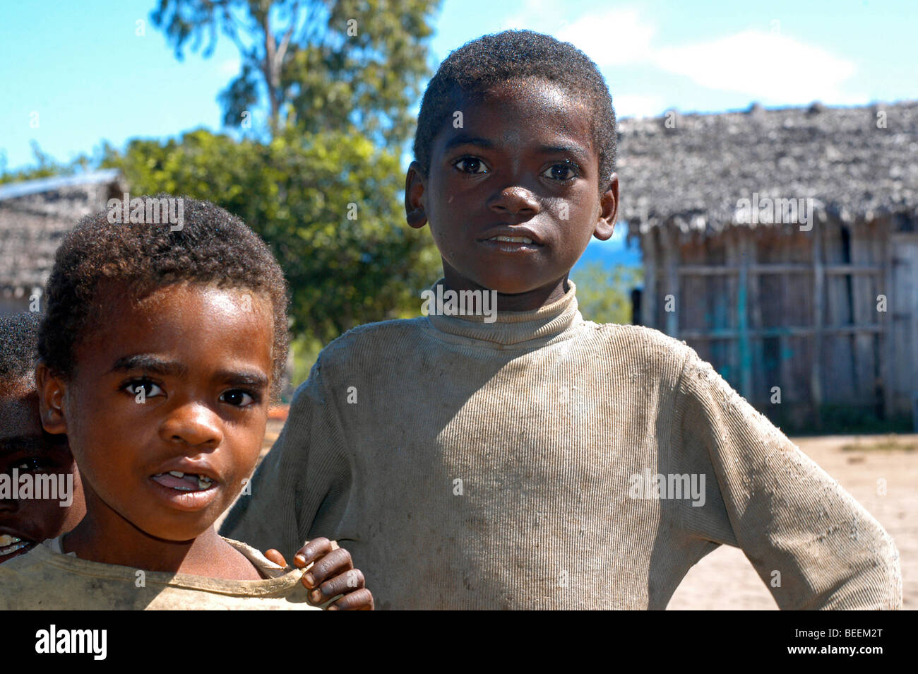Madagascar - Local boys in the Anosy village of Agnena Stock Photo - Alamy