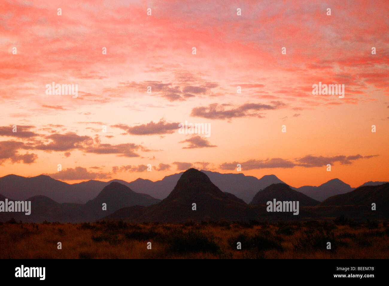 Madagascar - Sunset viewed from Angazety in the Anosy Region Stock ...