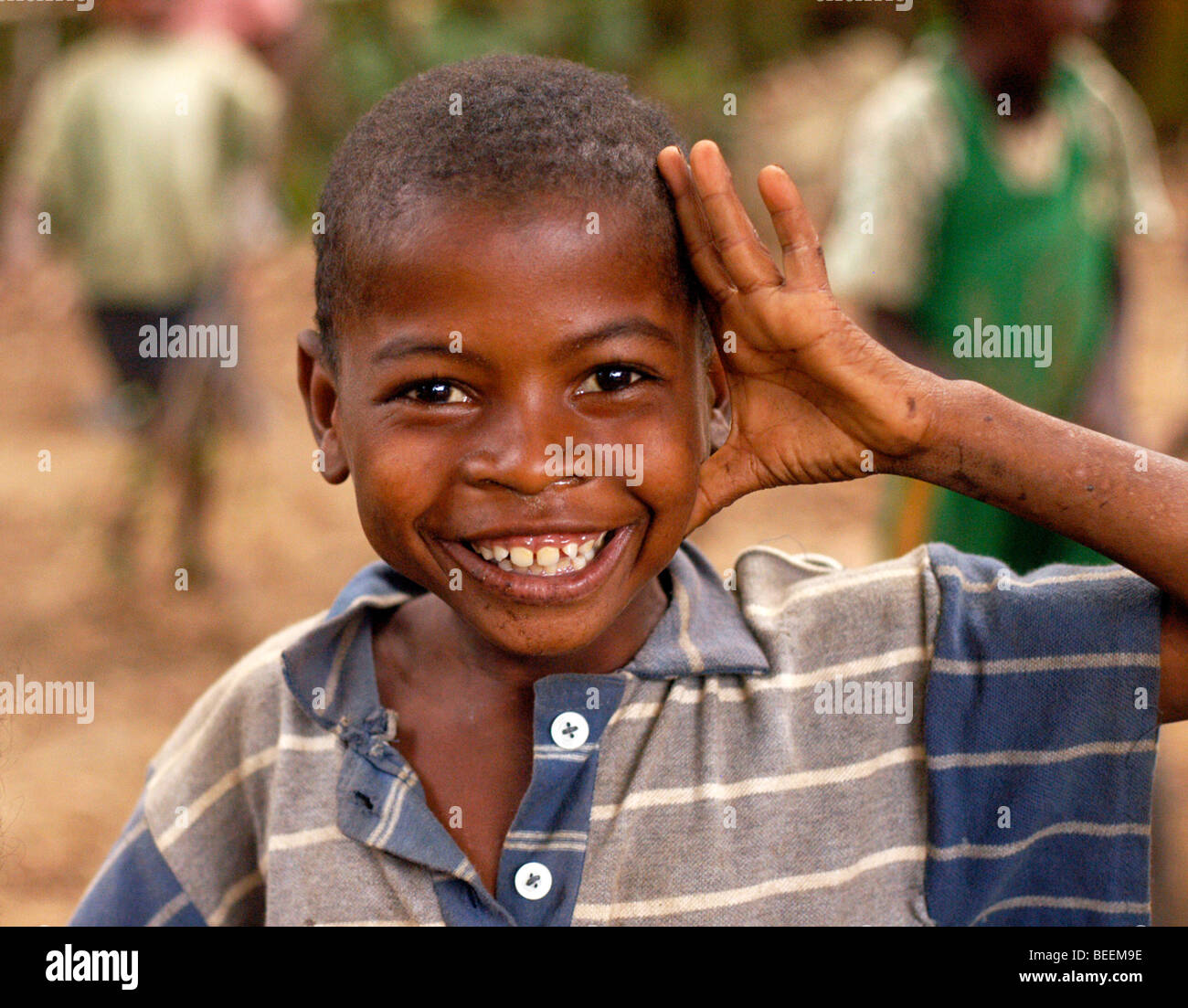 Madagascar - Smiling child in Ebakika Village Stock Photo - Alamy