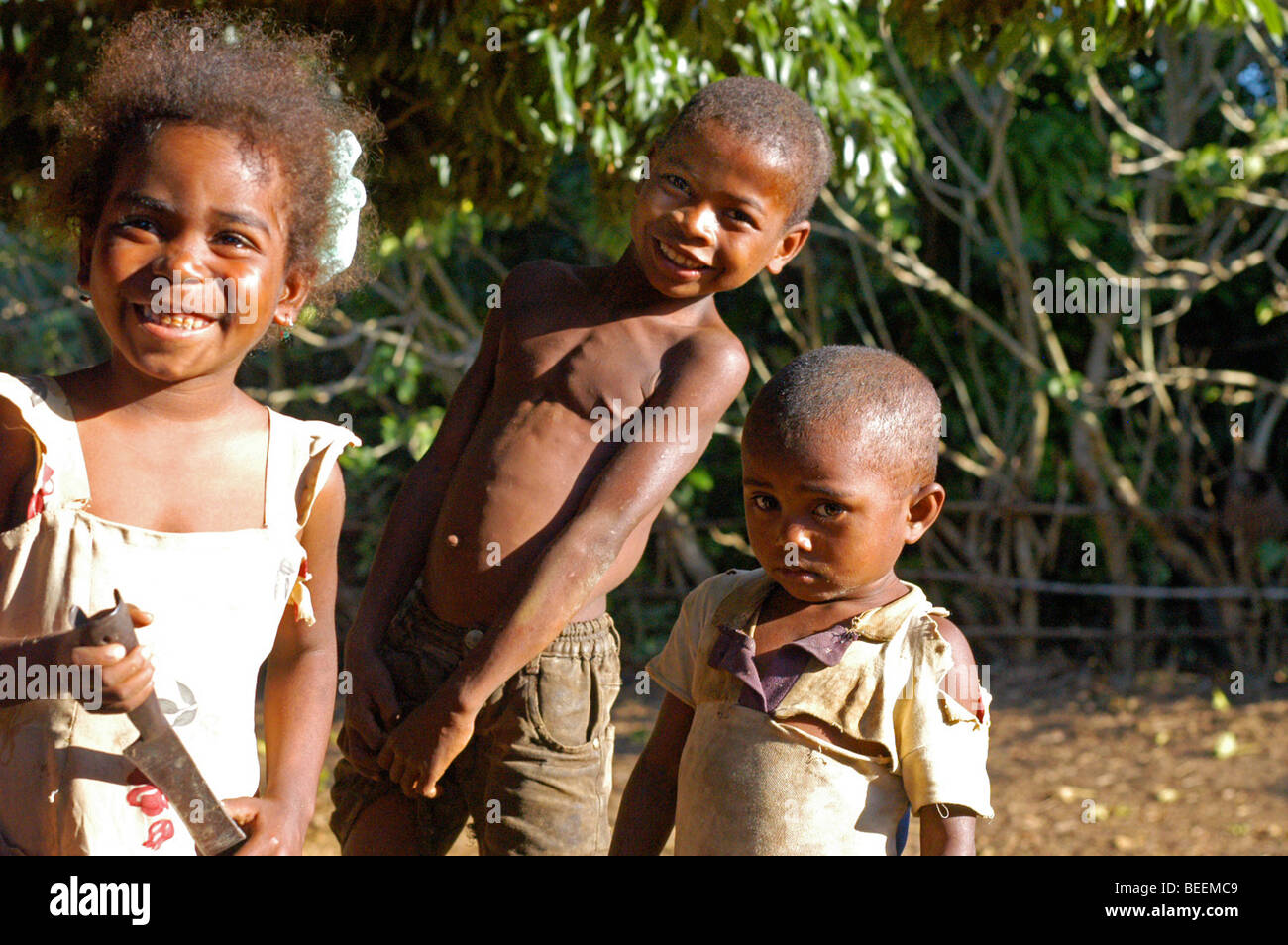 Madagascar - Children of Ebakika Village Stock Photo - Alamy