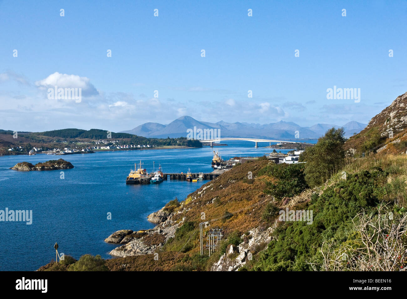 The Skye Road Bridge connecting the Island of Skye with the Scottish ...
