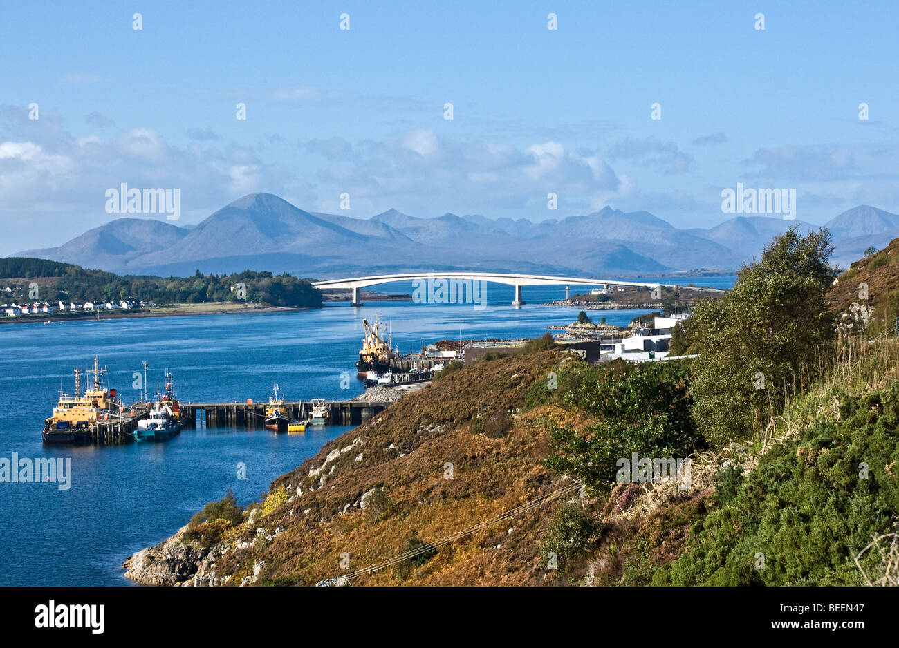The Skye Road Bridge connecting the Island of Skye with the Scottish ...