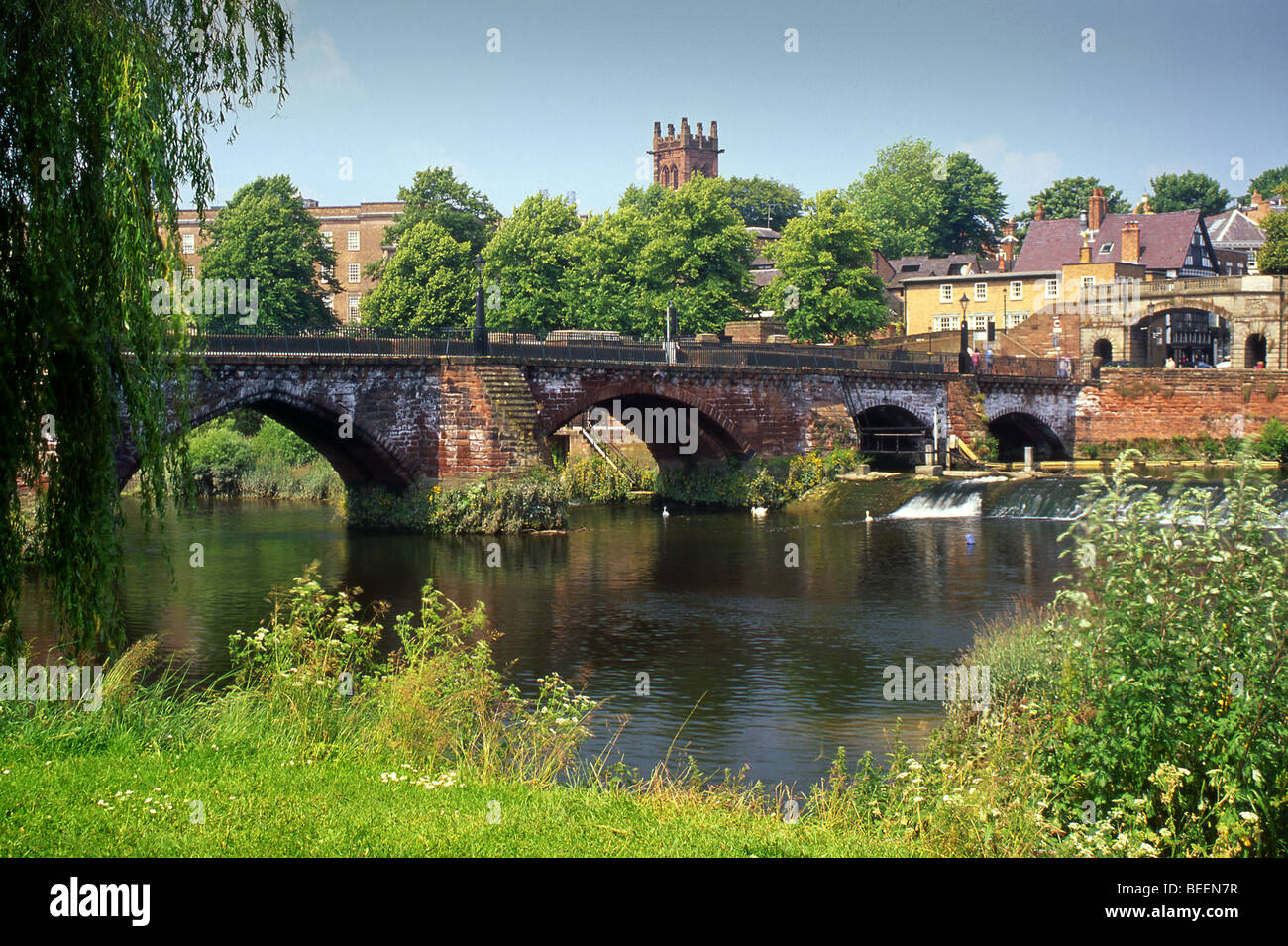 The Old Dee Bridge & River Dee, Chester, Cheshire, England, UK Stock Photo - Alamy