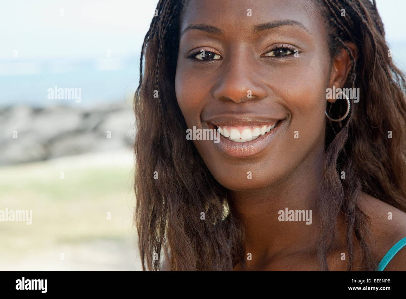 African woman smiling Stock Photo - Alamy
