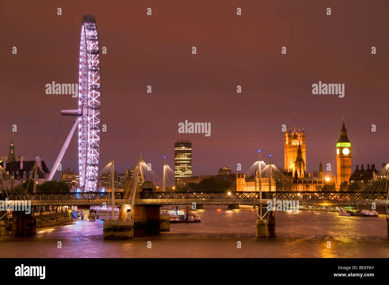 London's skyline at dusk, London, UK Stock Photo - Alamy