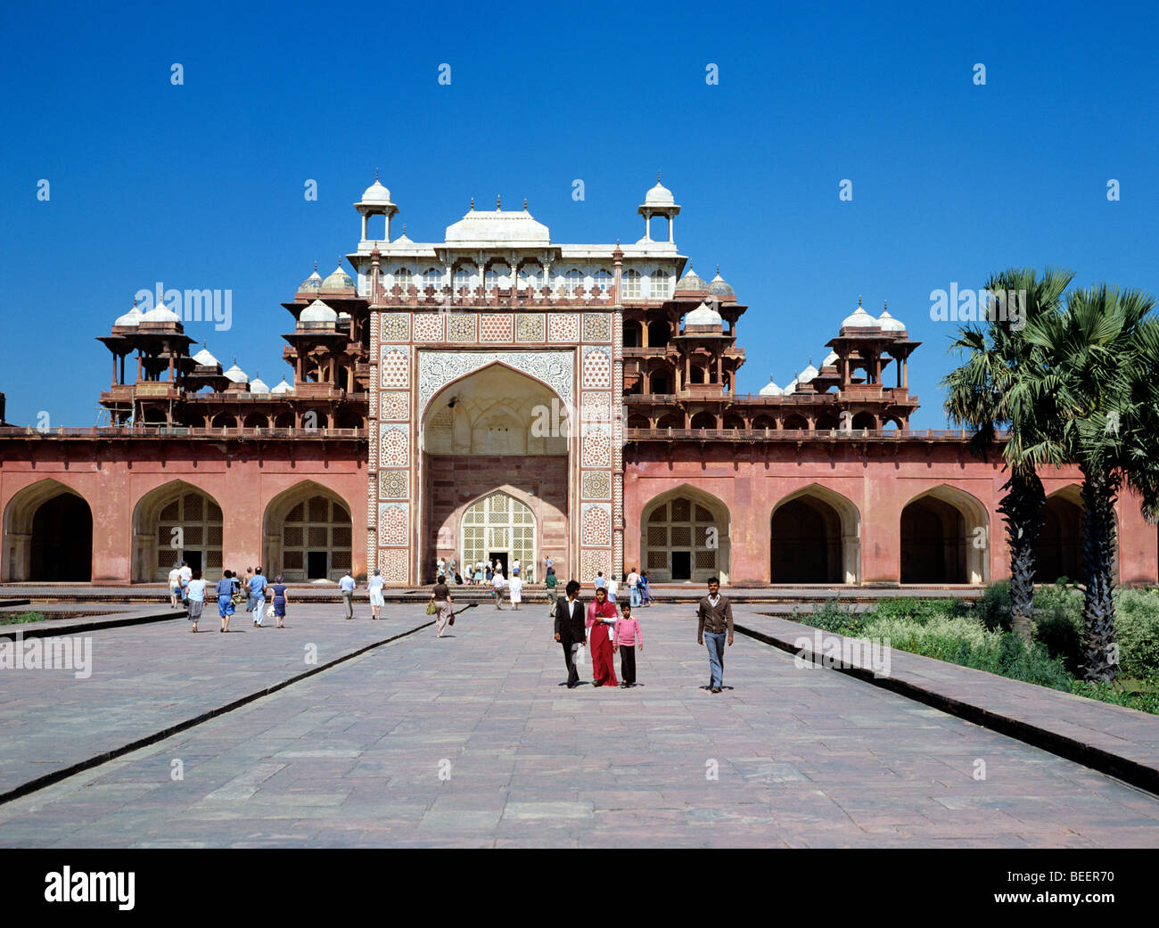 Sikandra - Approach to the Tomb of the third Mughal Emperor 'Akbar The ...