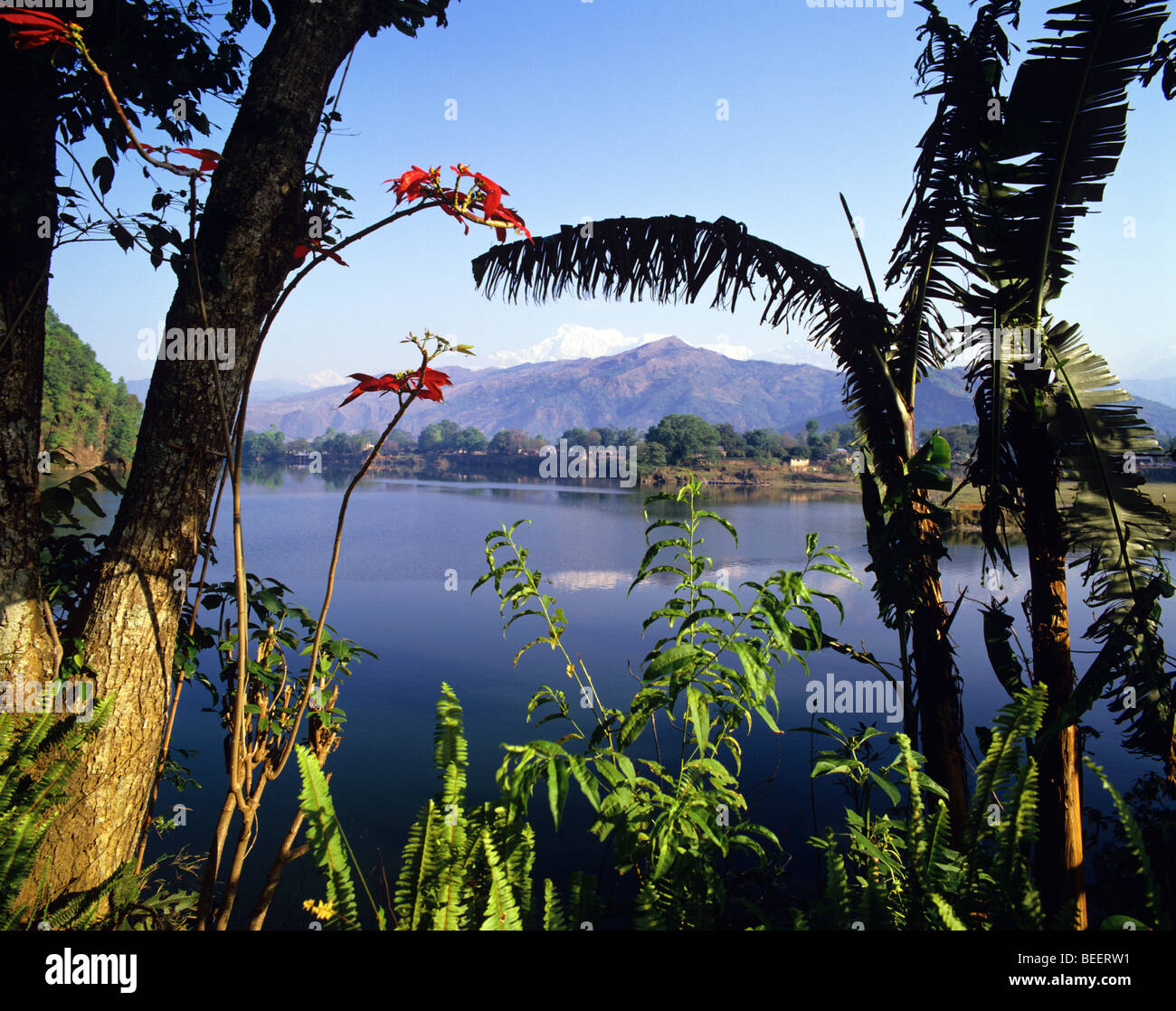Evening view phewa lake pokhara hi-res stock photography and images - Alamy
