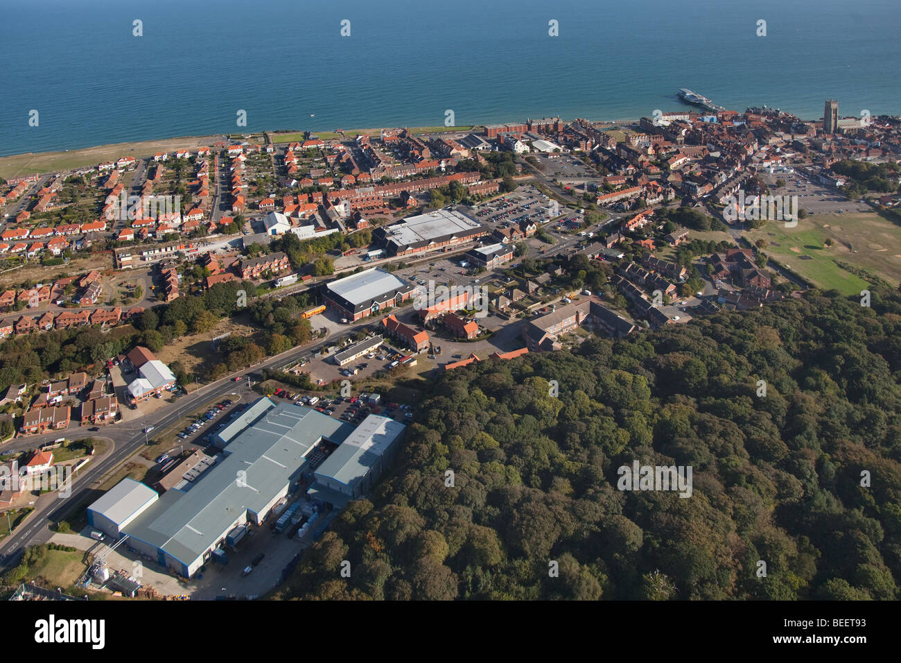 Aerial view of Cromer Town Norfolk UK Stock Photo - Alamy