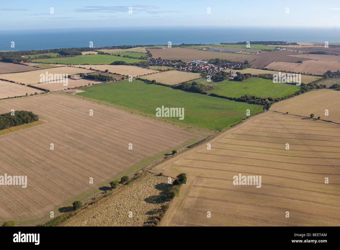 Northrepps Norfolk Aerial View September Stock Photo - Alamy
