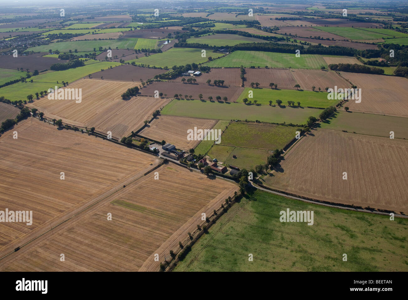 Aerial view farm and fields Gimingham Norfolk Stock Photo - Alamy
