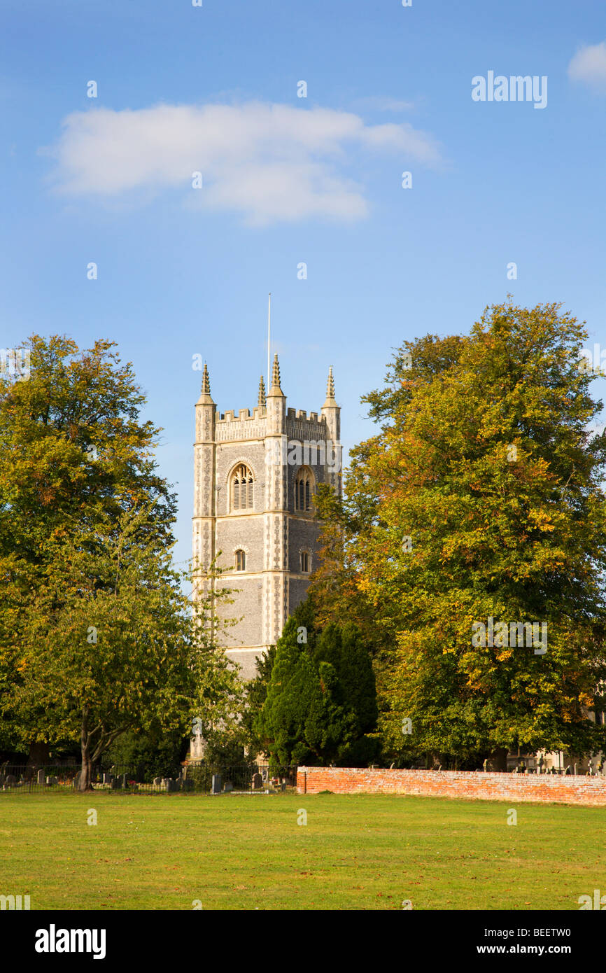 St Marys Church from the Village Green Dedham Essex England Stock Photo ...