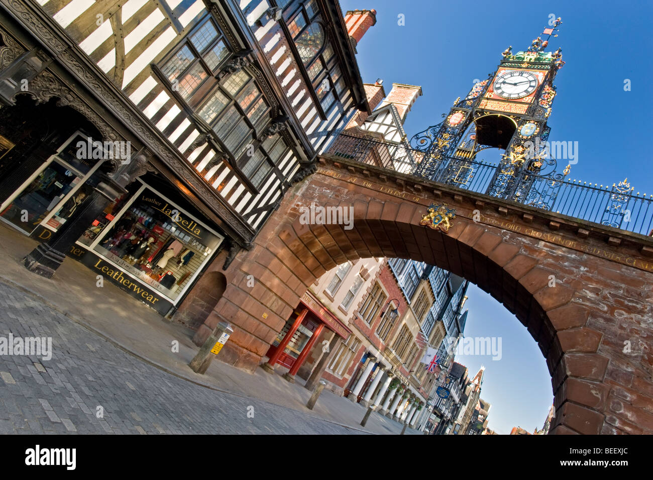 The Victorian Eastgate Clock on the City Walls, Eastgate Street ...