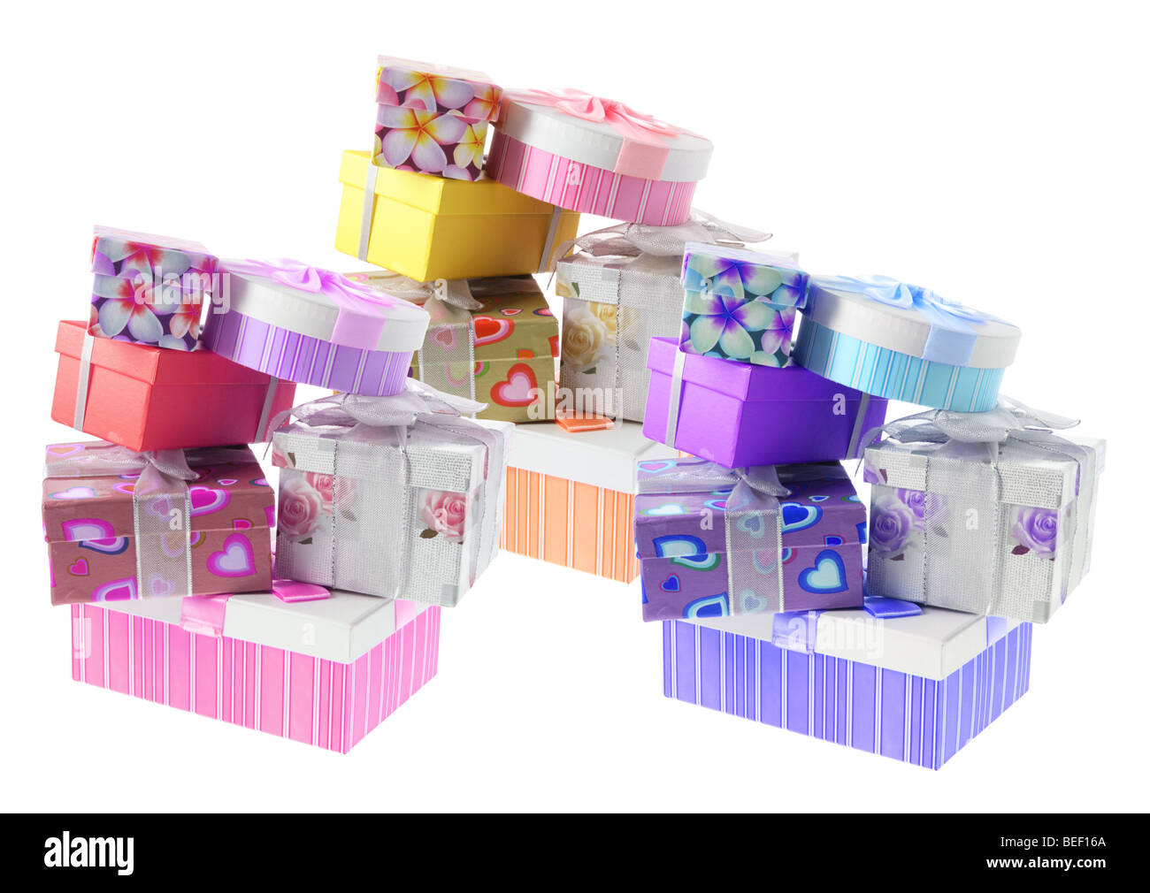 Stacks of Gift Parcels Stock Photo - Alamy