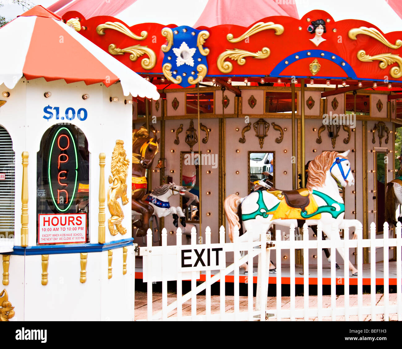 Carousel in St. Augustine Florida Stock Photo - Alamy