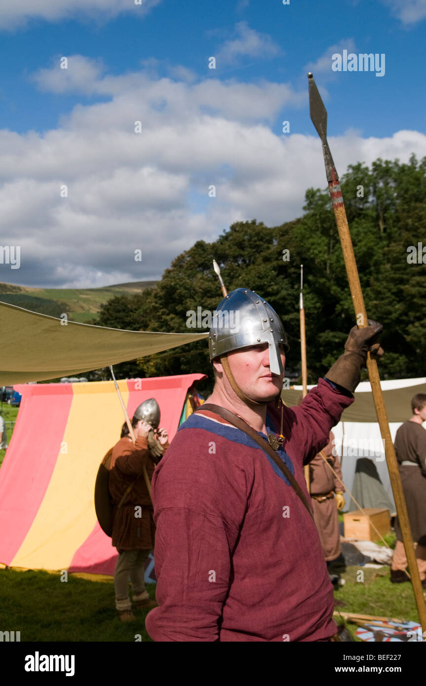 English medieval re-enactors on display in Castleton in the Peak ...
