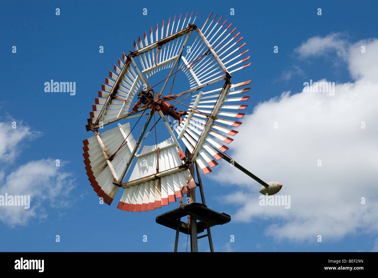 Vaneless windmill at Fort Museum in Fort Dodge, Iowa Stock Photo - Alamy
