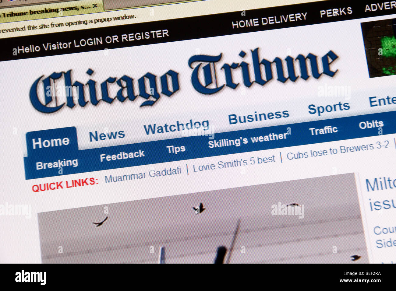 Chicago tribune newspaper hi-res stock photography and images - Alamy