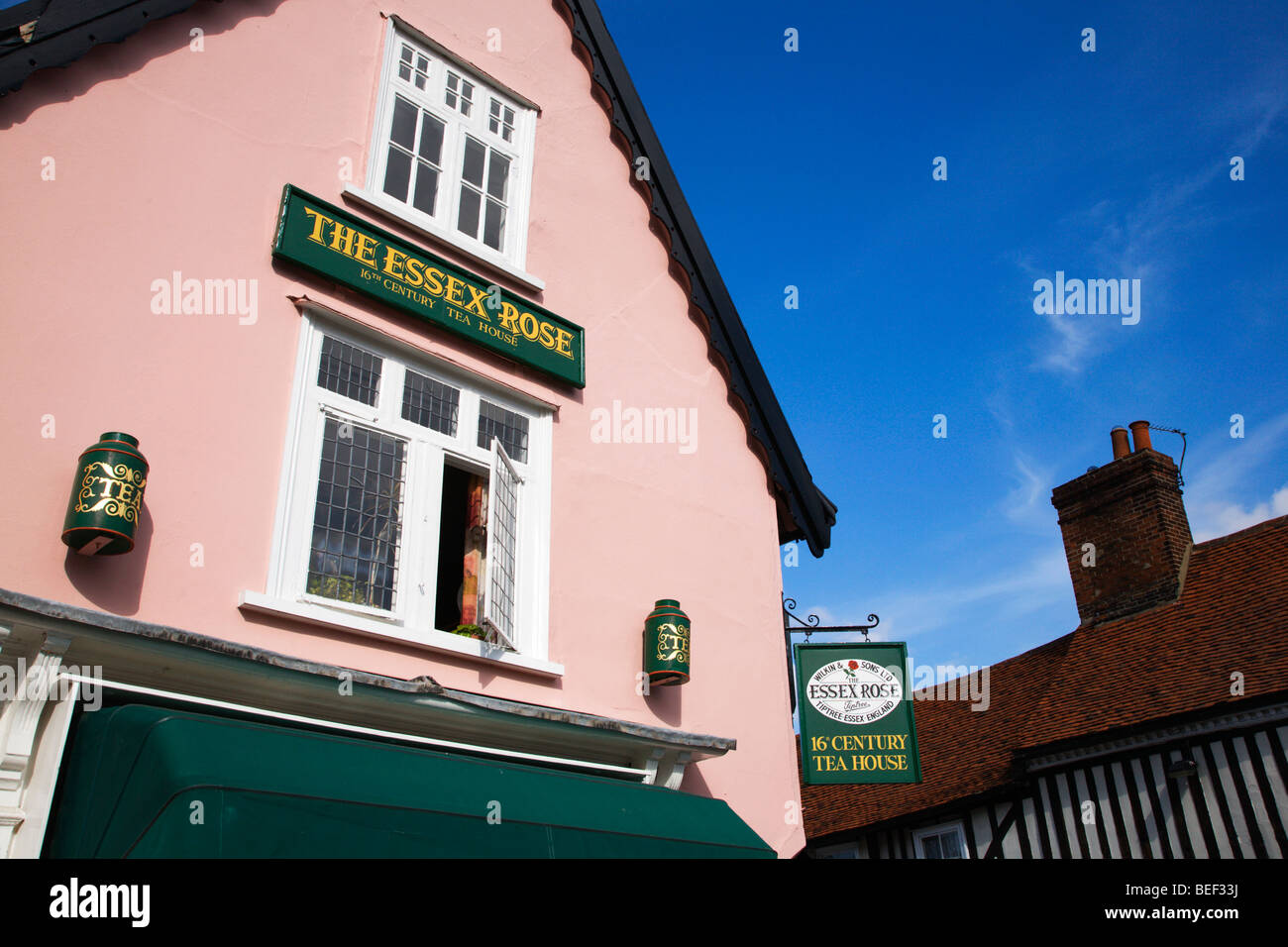 The Essex Rose Tea House Dedham Essex England Stock Photo - Alamy