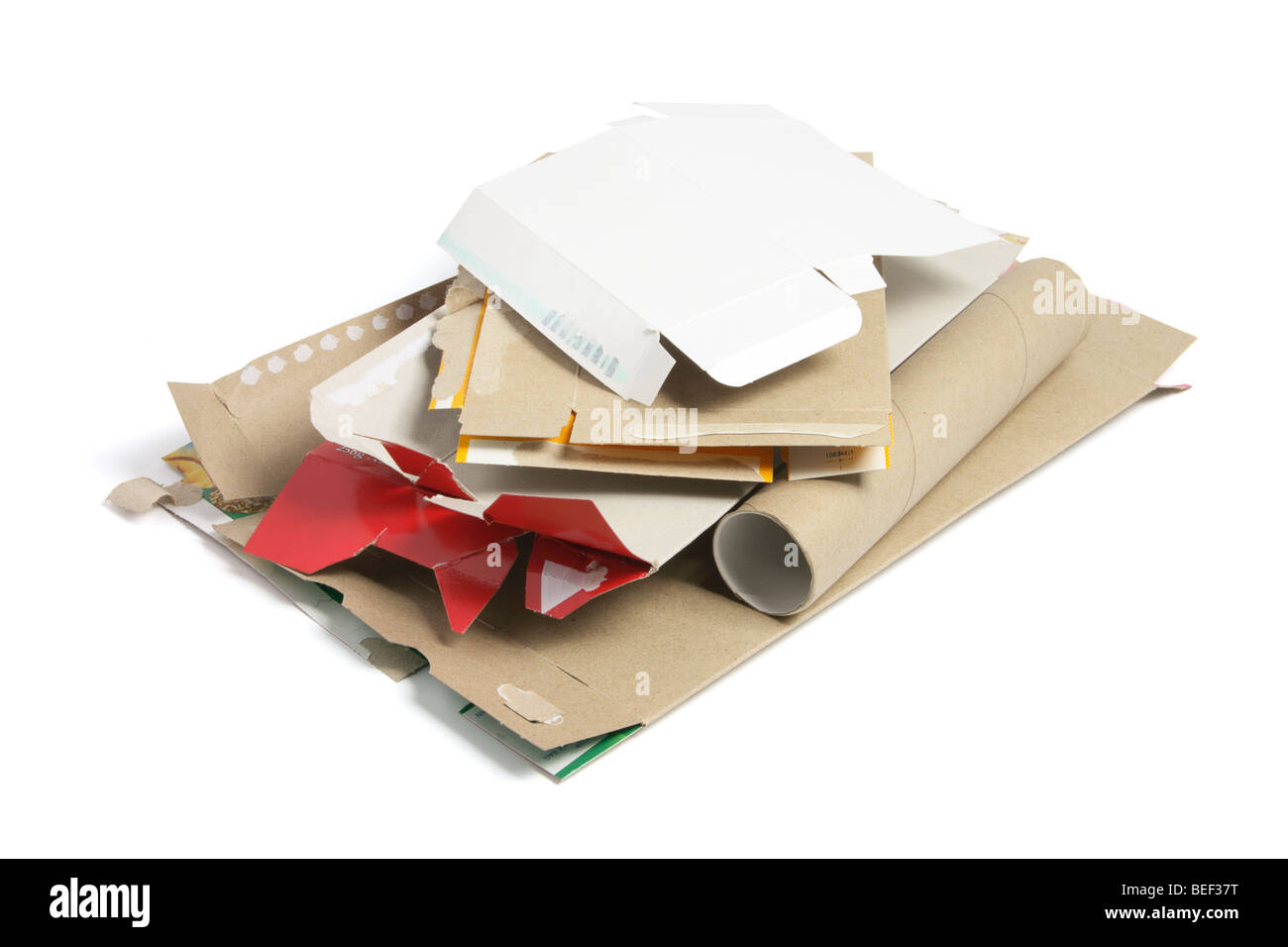 Waste Cardborad Papers Stock Photo - Alamy