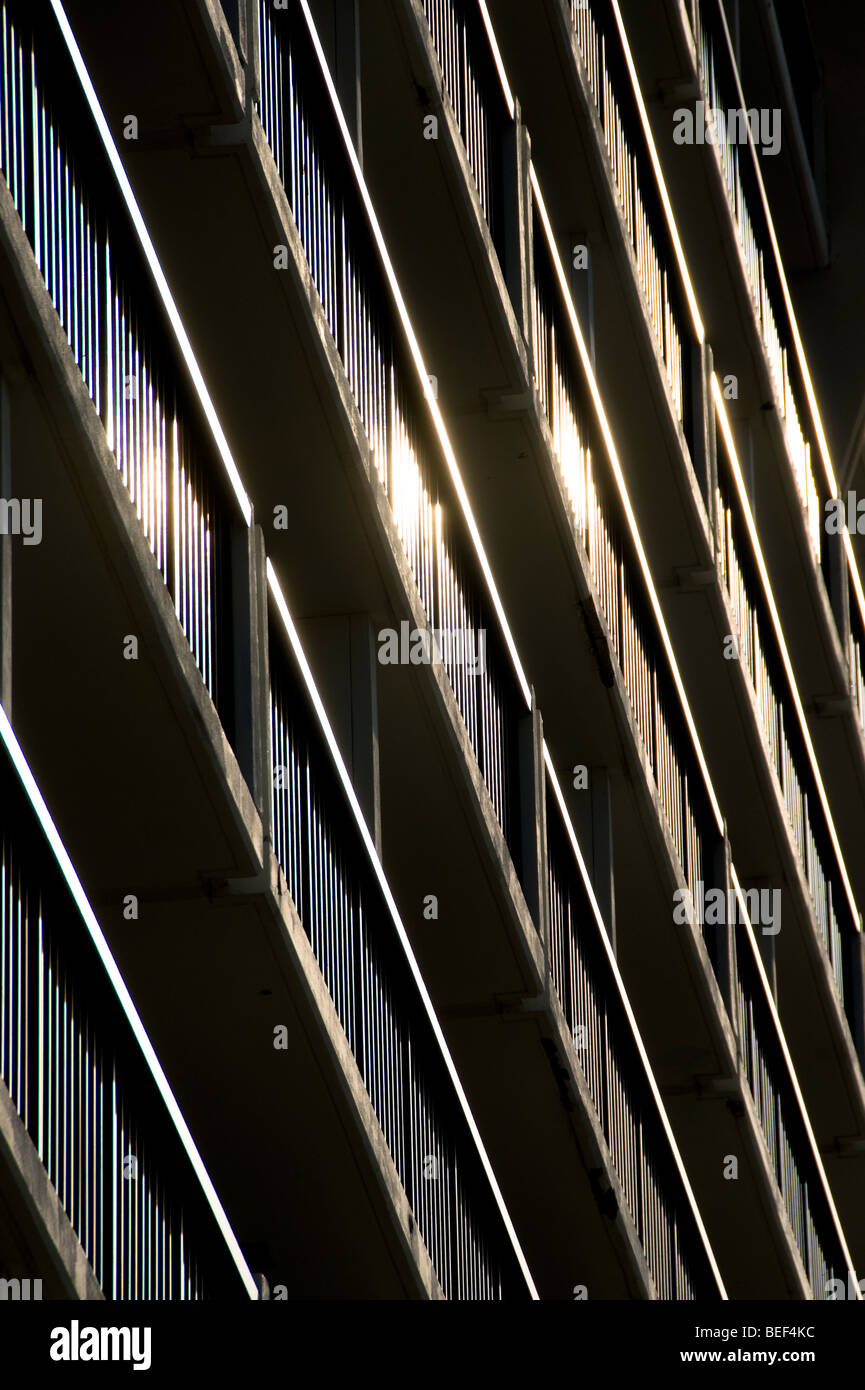 High-rise building balcony railings in Jacksonville, Florida, USA Stock ...