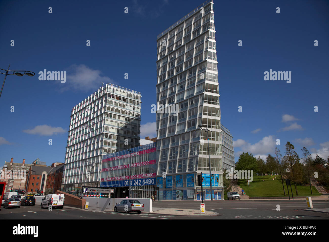 new modern apartment and office block at liverpool one liverpool ...