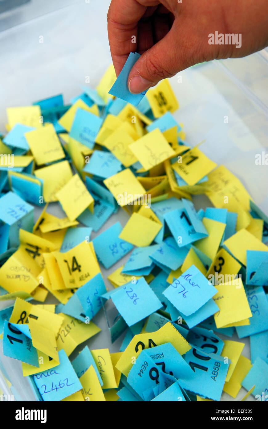 Raffle ticket numbers hi-res stock photography and images - Alamy
