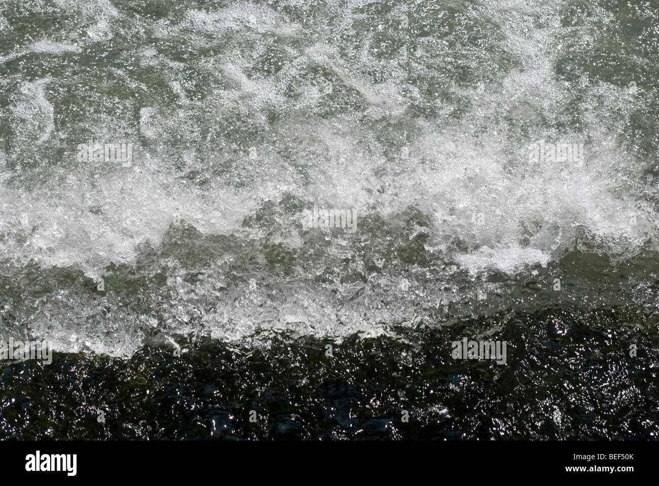 Close up view of a river waterfall Stock Photo - Alamy