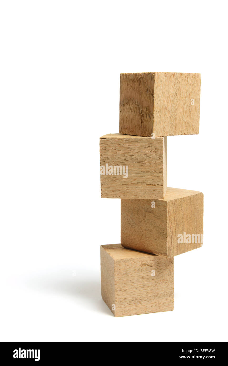 Stack of Wooden Blocks Stock Photo - Alamy