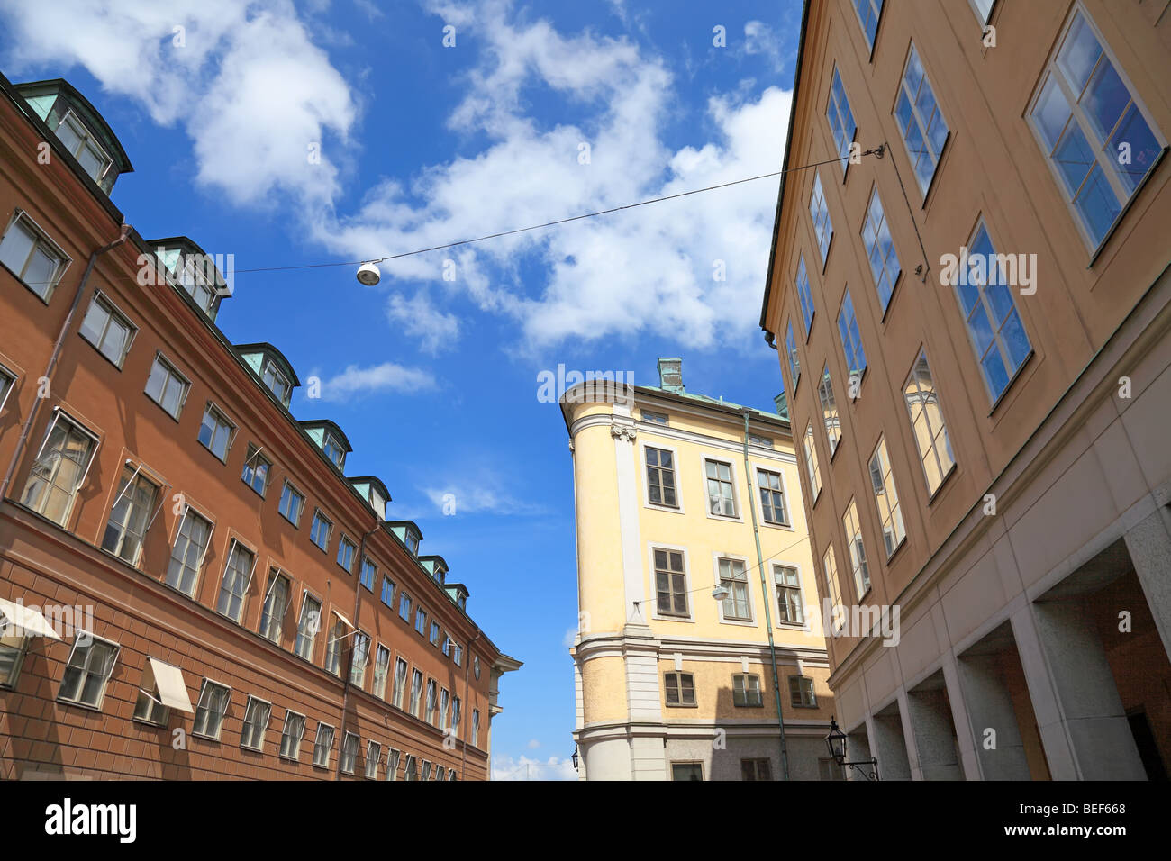 Stockholm architecture view, old town, Gamla Stan Stock Photo - Alamy