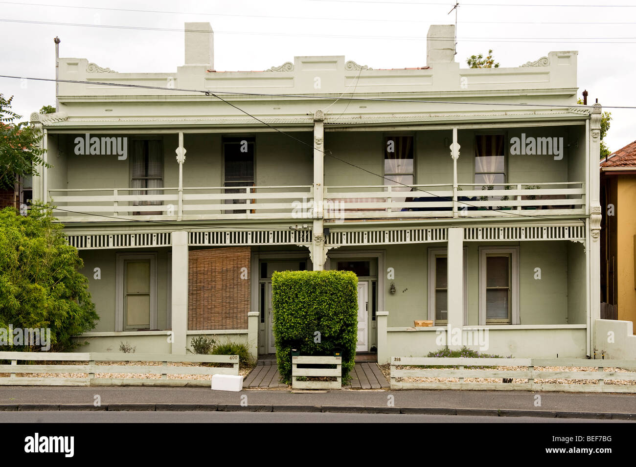 Front of traditional colonial style townhouse property in South Yarra ...