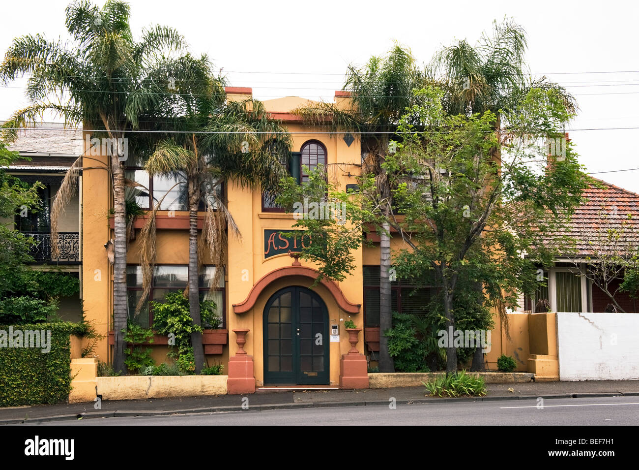 Front of traditional colonial style townhouse property in South Yarra ...