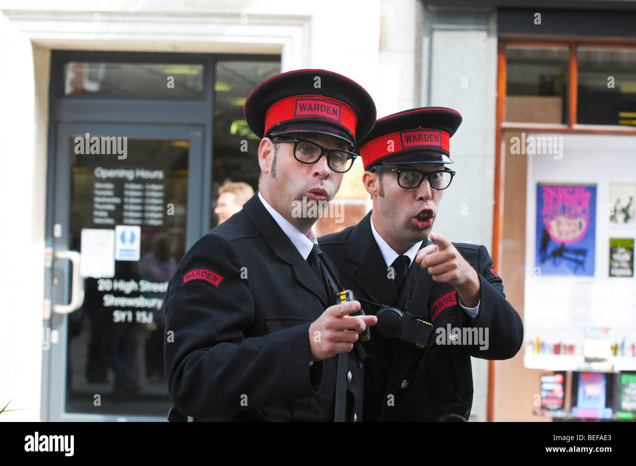 The Wardens performing at Shrewsbury Street Theatre Festival Shropshire ...