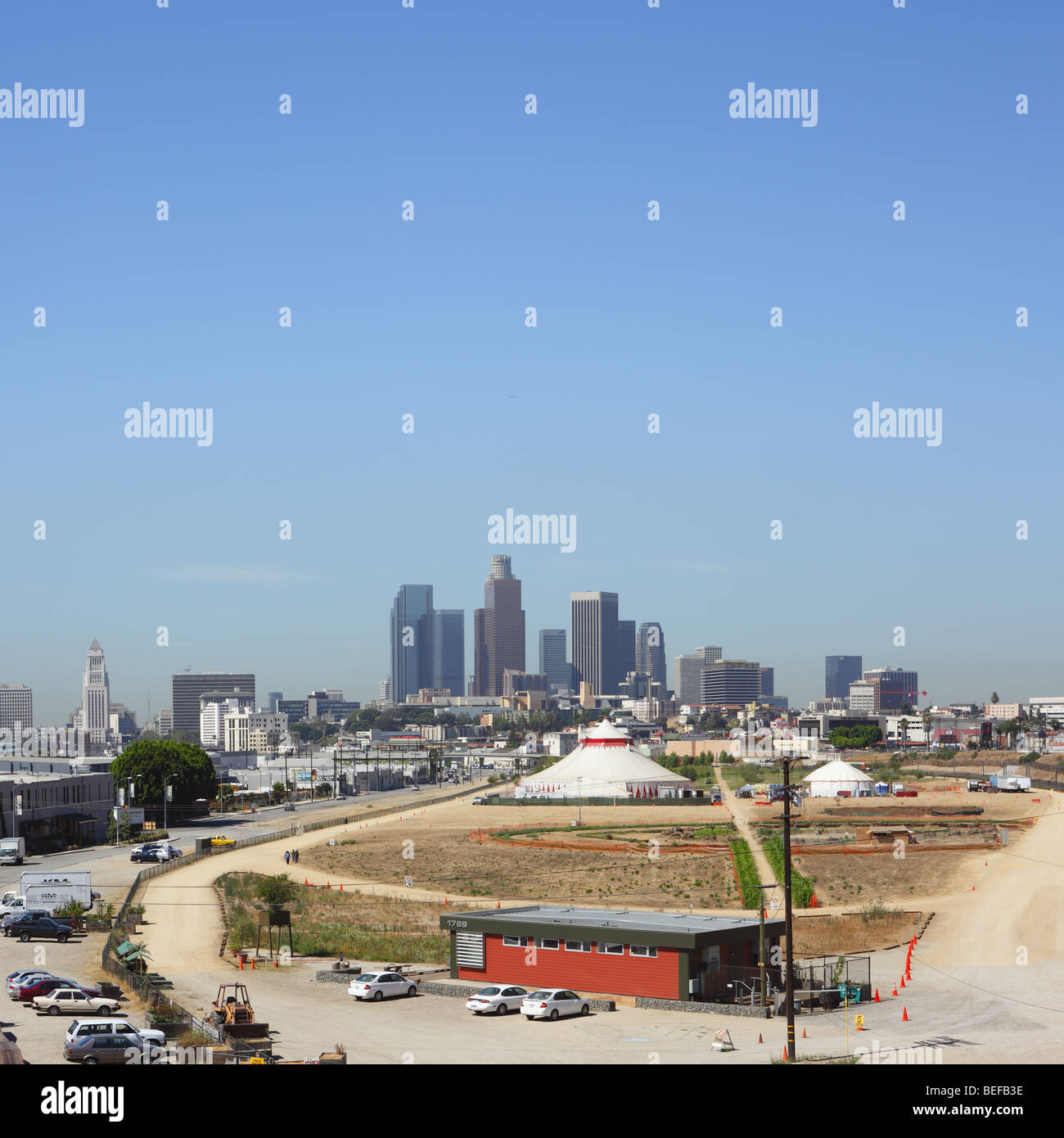 Panoramic Stitch: Los Angeles Downtown Skyline Stock Photo - Alamy