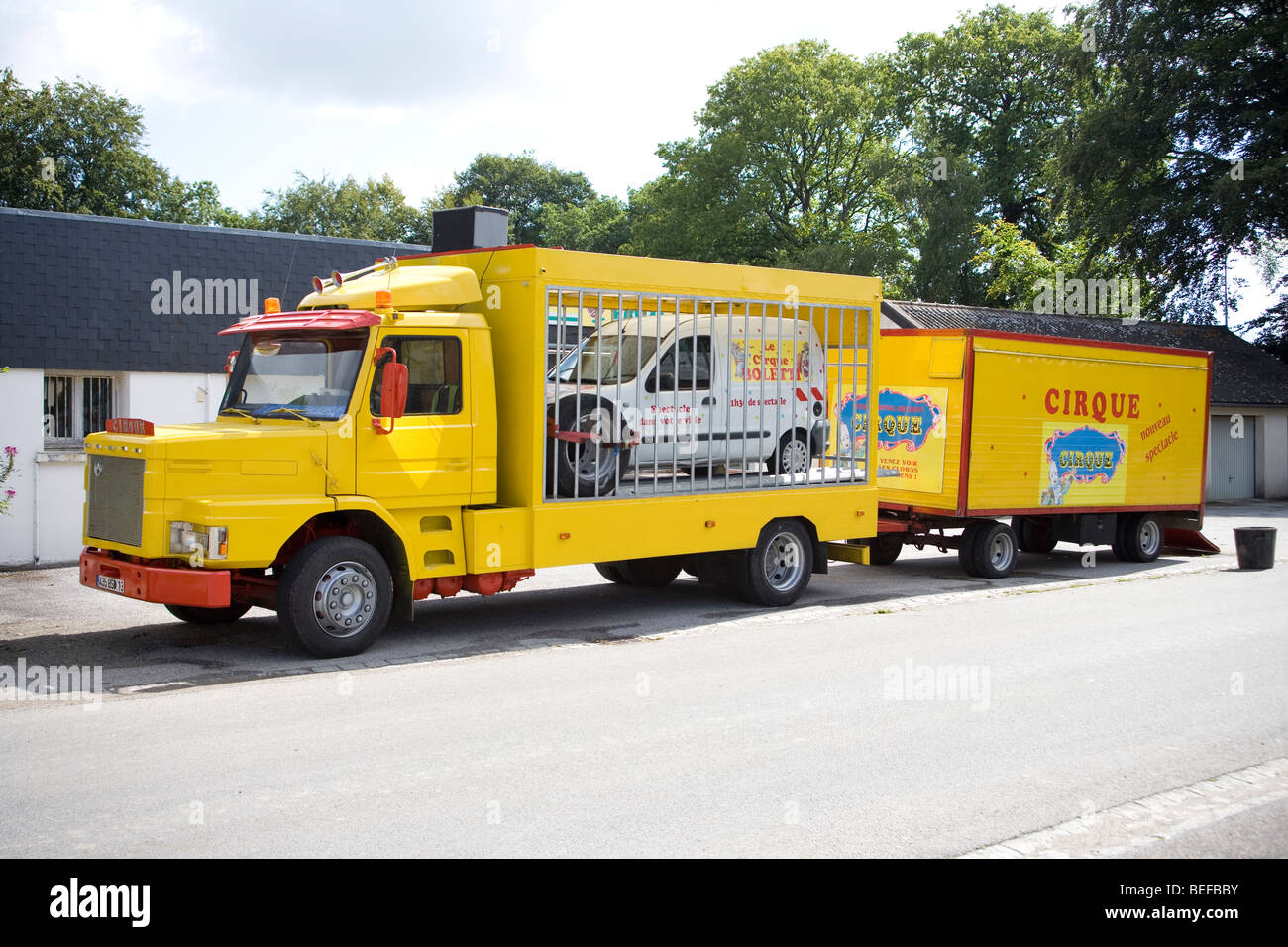 French circus support vehicle Stock Photo - Alamy