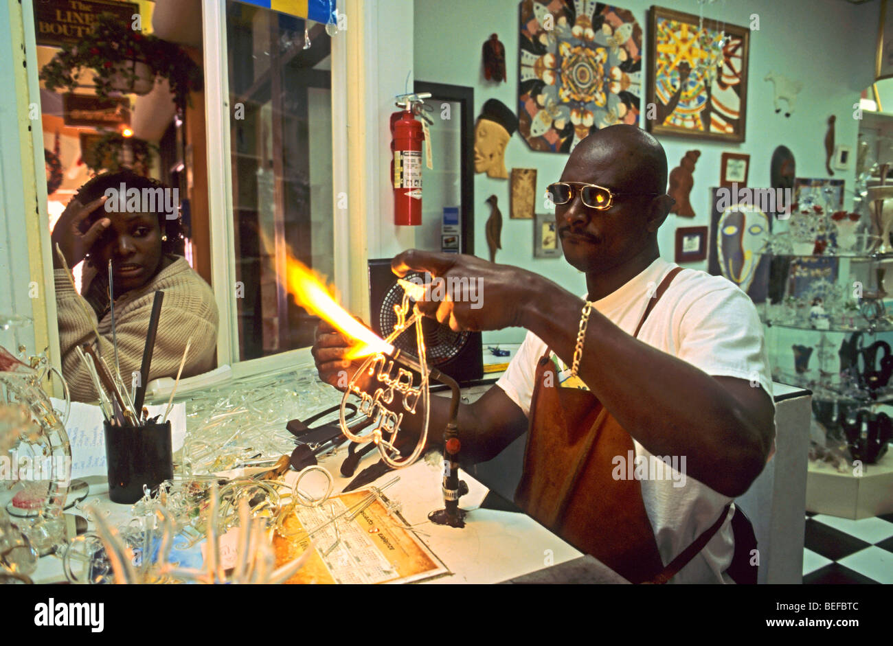 glass manufacture in Freeport, Bahamas Stock Photo - Alamy