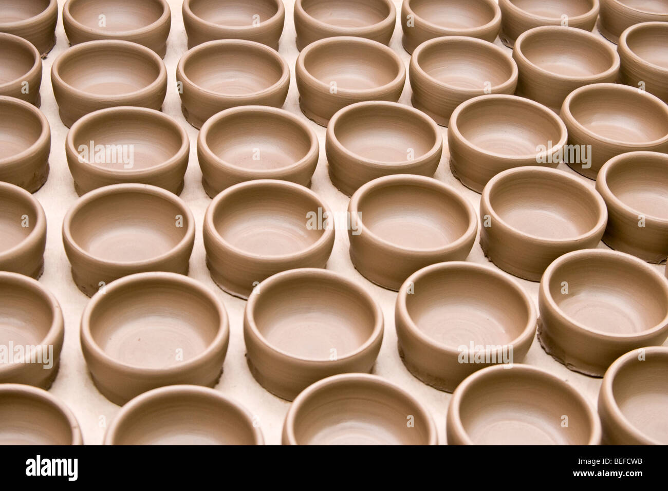Clay pots drying in Peru at Pablo Seminario's Pottery Studio Stock ...