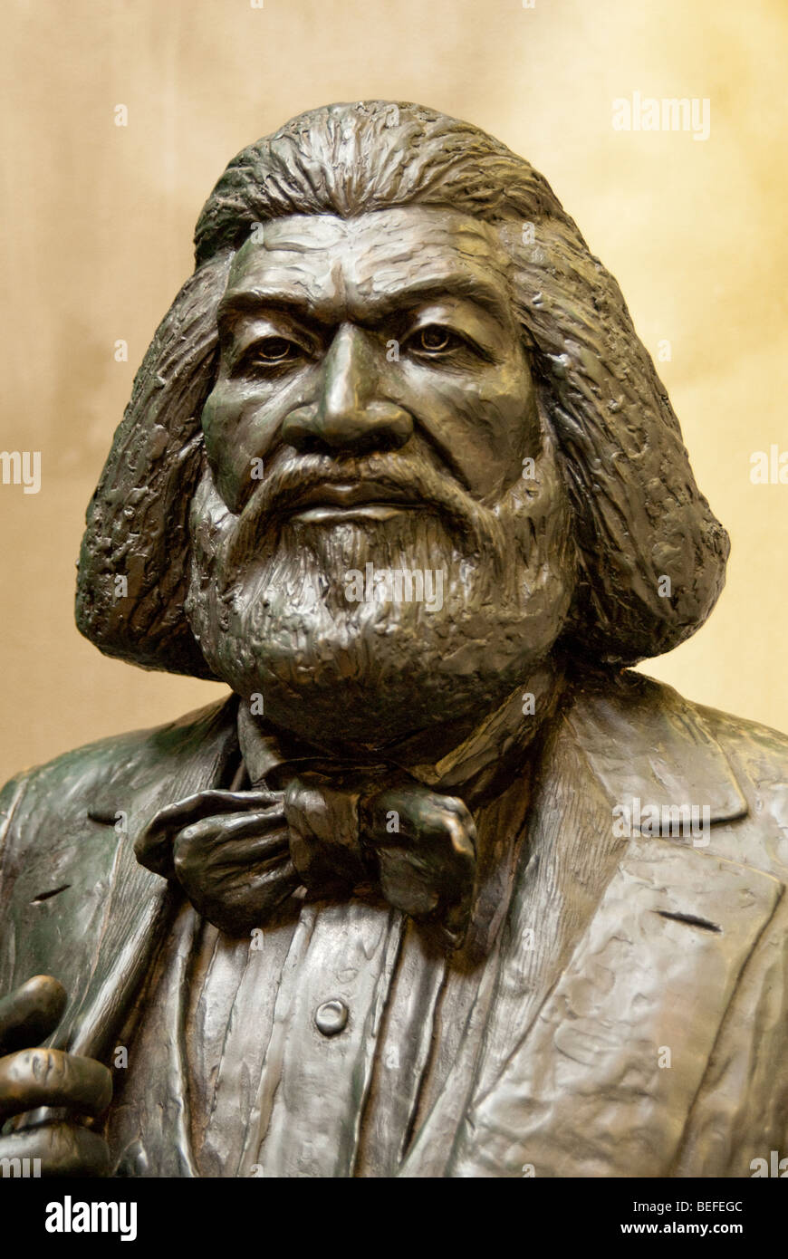 Statue of Frederick Douglass inside the Frederick Douglass House ...