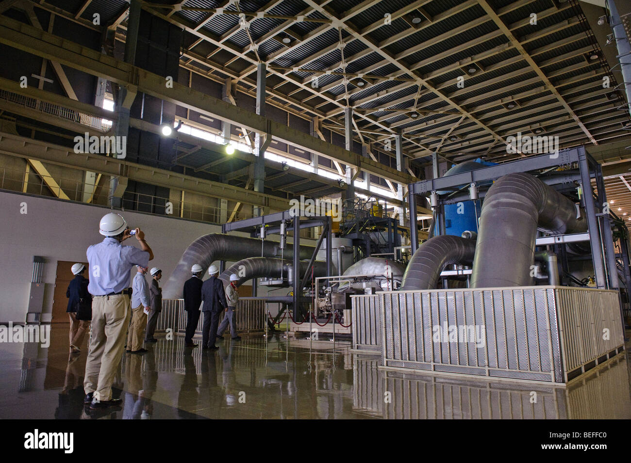 Turbine room, J-Power Isogo plant, Yokohama, Japan, September 29 2009 ...