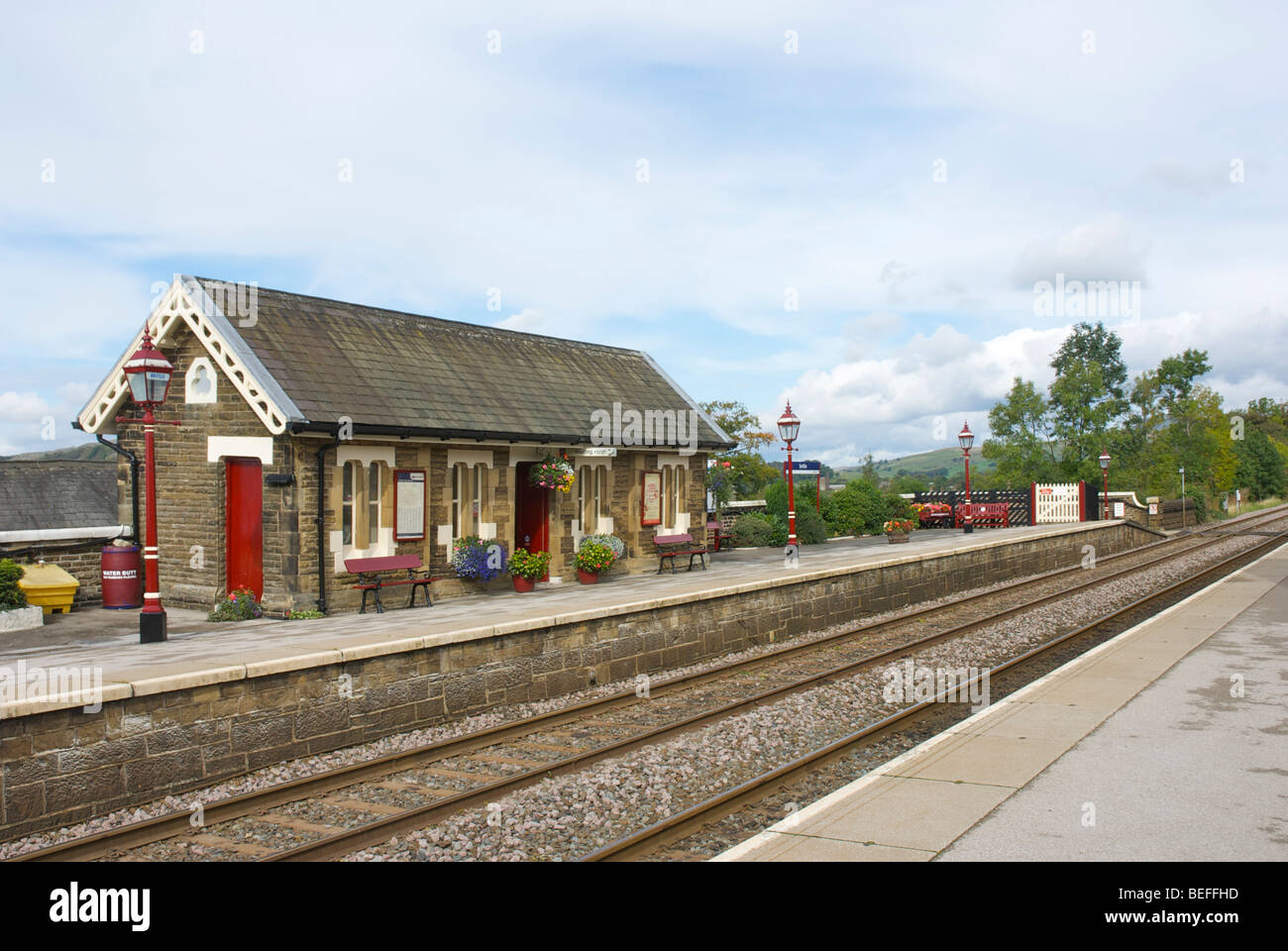 Settle railway station, on Settle-Carlisle line, North Yorkshire ...
