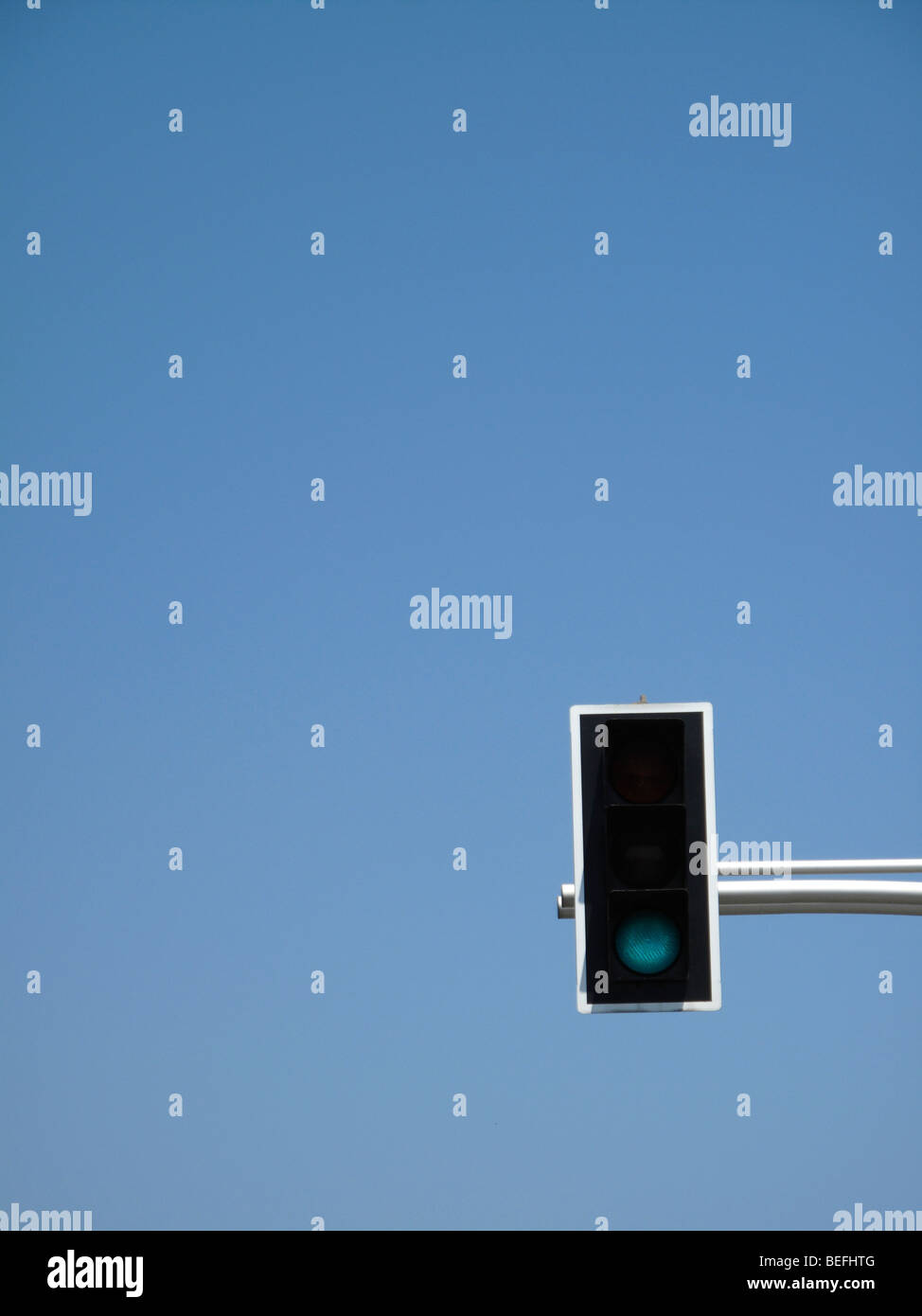 A road traffic light showing a green signal Stock Photo - Alamy