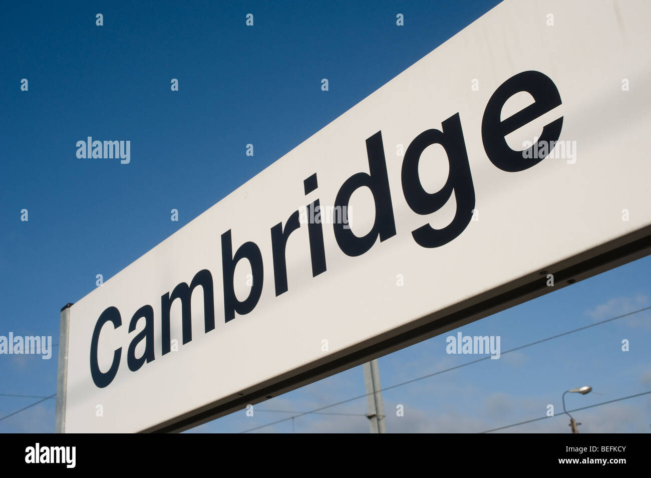 Sign at the railway station Cambridge, England Stock Photo - Alamy