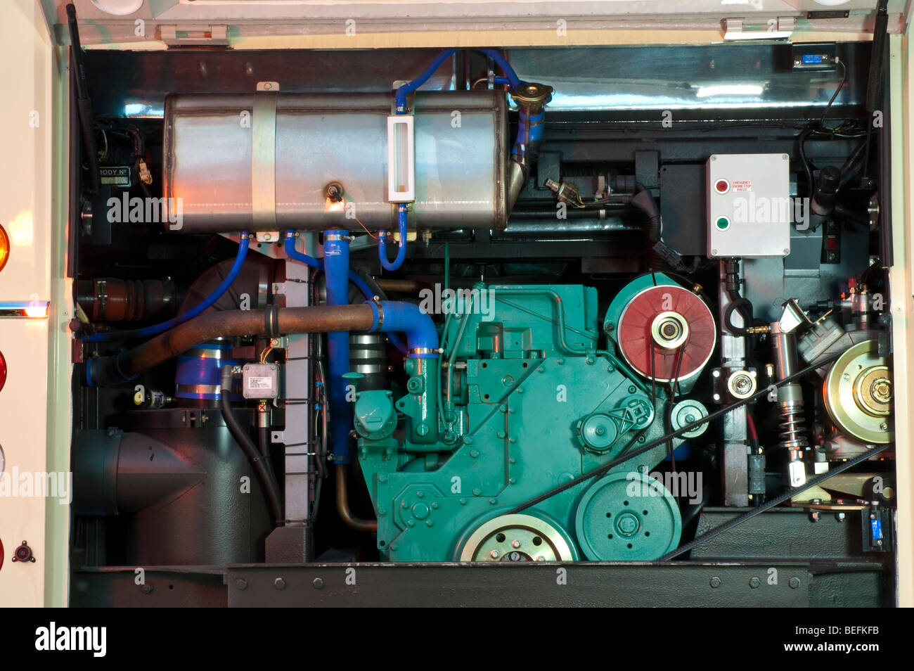 engine compartment of a coach Stock Photo - Alamy