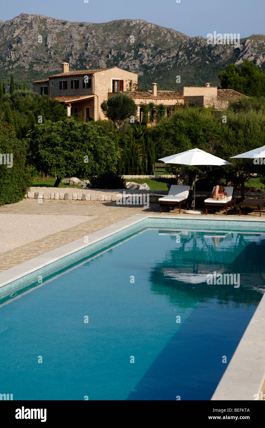 Luxury Finca on Majorca near Arta with swimming pool Stock Photo - Alamy