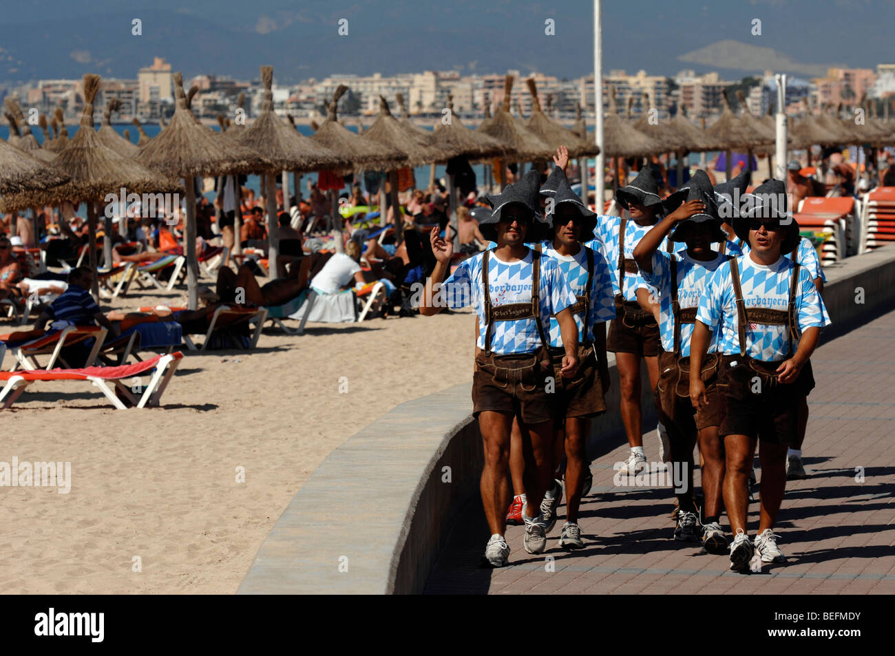 Majorca, Spain, Playa de Palma, Arenal.Oberbayern promotion. men ...
