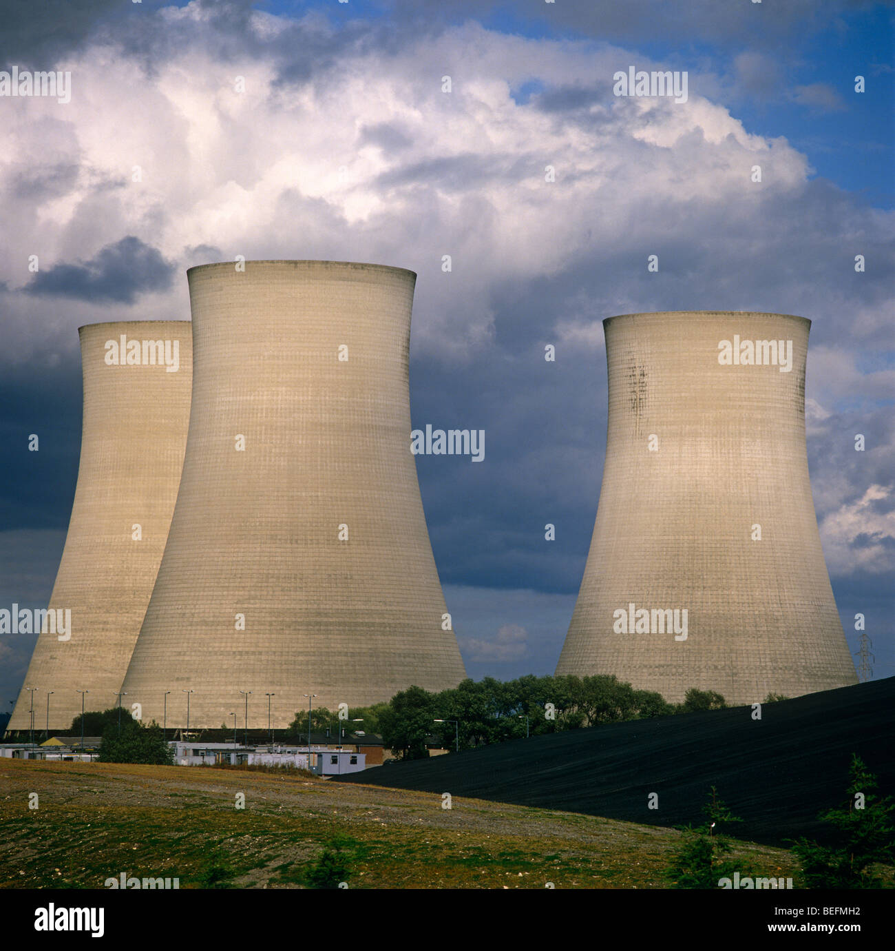 Power station chimneys Stock Photo - Alamy