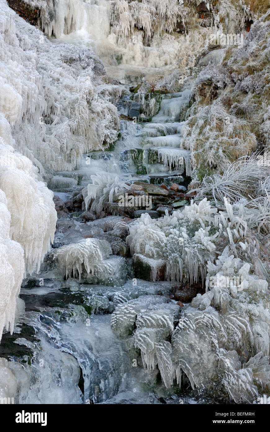 Frozen valley in the Brecon Beacons Stock Photo - Alamy